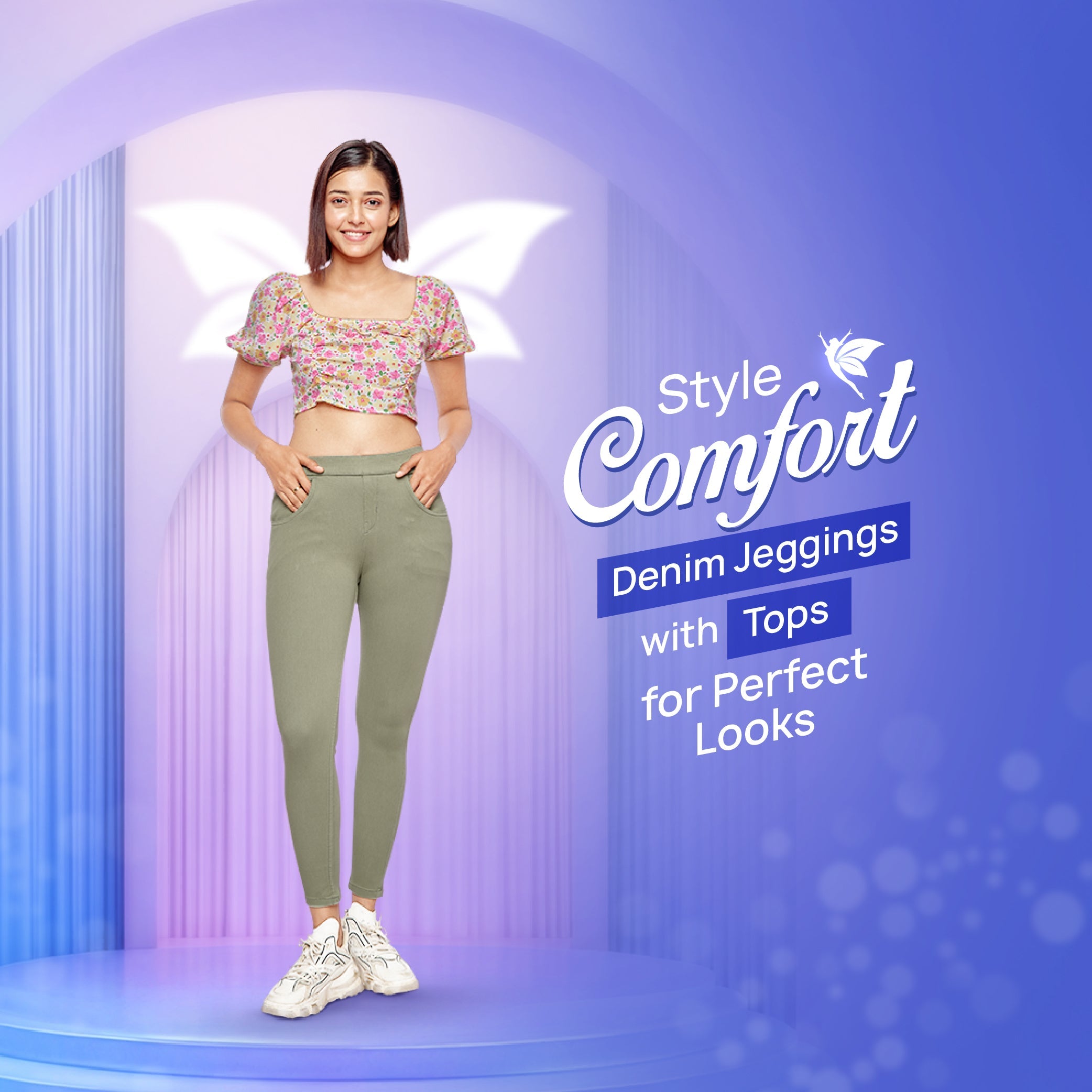 Style Comfort Denim Jeggings with Tops for Perfect Looks – Comfort Lady Private Limited